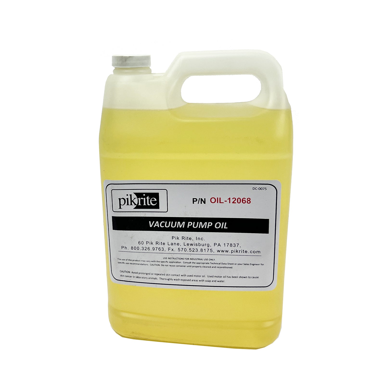 Vacuum Pump Oil, Performance Blend, Per Gallon | Pik Rite Quality Parts